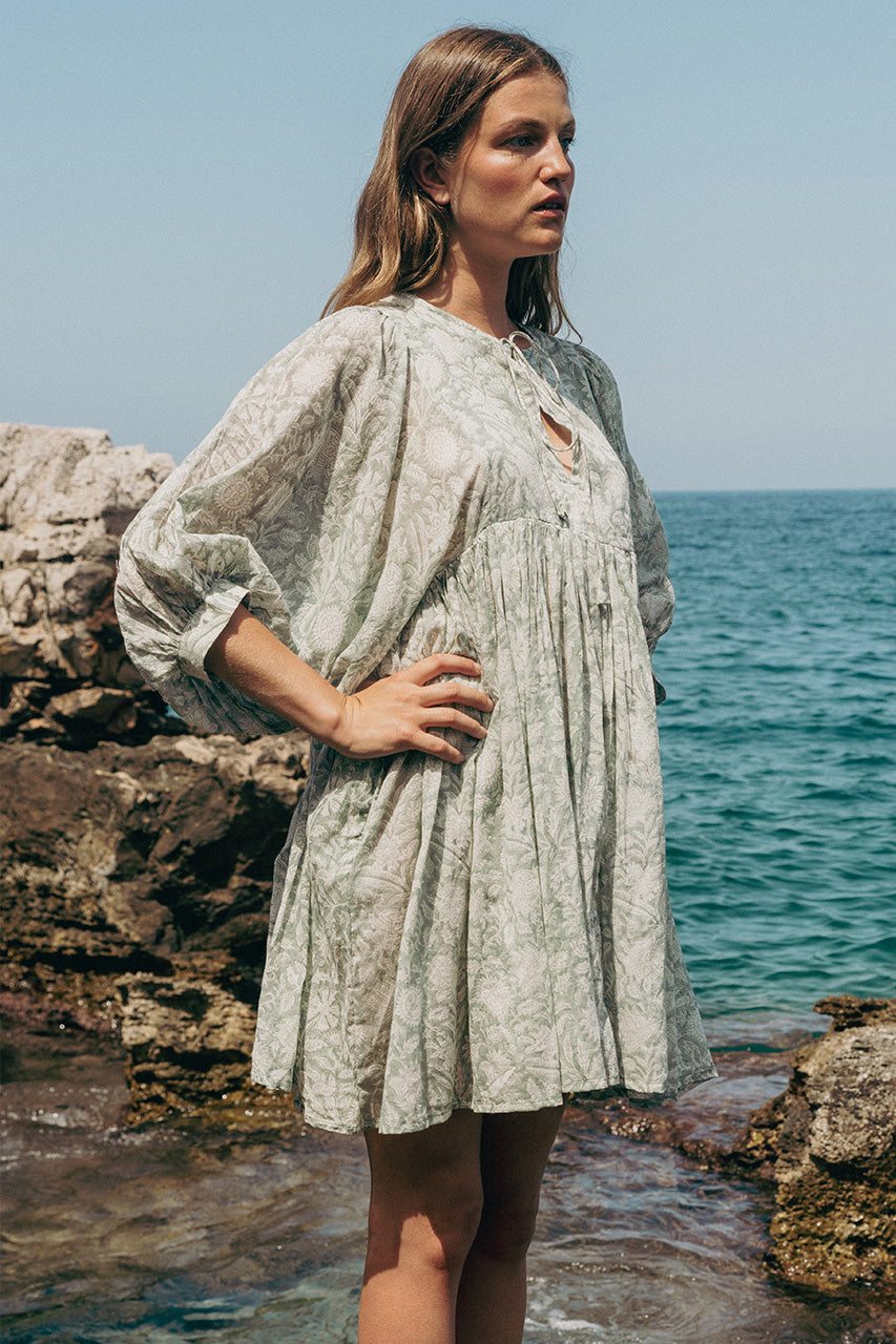 Kyra Mini Dress ~ Jade – Daughters of India